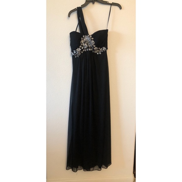 Xscape | Dresses | Black Jeweled One Shoulder Prom Dress | Poshmark